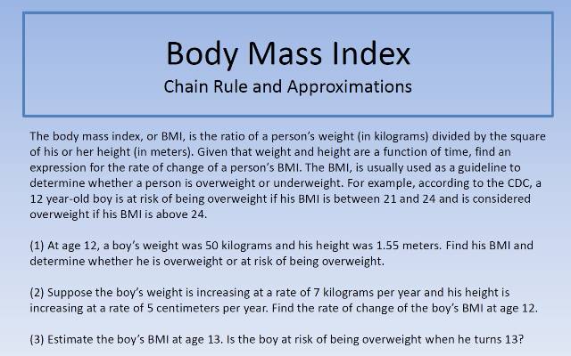 Body Mass Index | Microtutorials in Mathematics